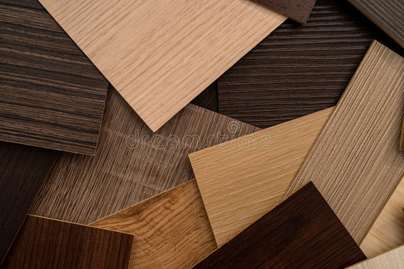 Vinyl Wooden Samples with Different Type of Wood Texture Stock Image ...