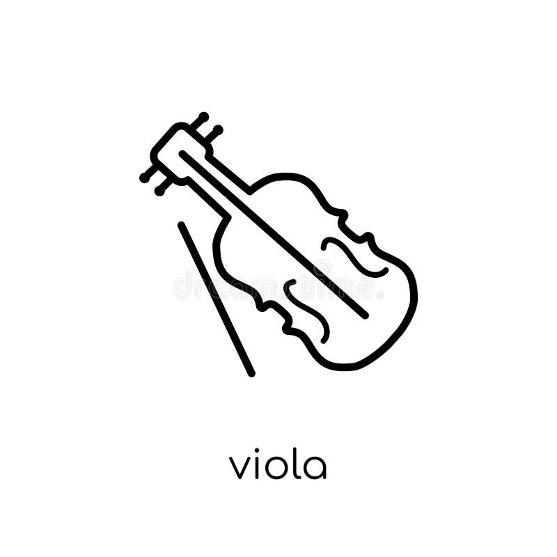 Viola Icon from Music Collection. Stock Vector - Illustration of symbol ...