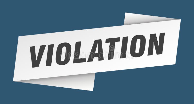 Violation Banner. Violation Ribbon Label Sign Set Stock Vector ...