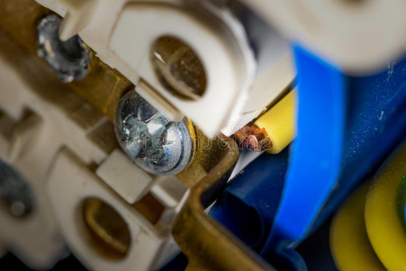 A Violation of Electric Safety, Risk of Electric Shock. the Wire in the ...