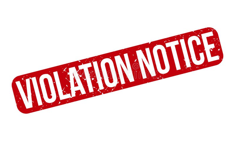 Violation Notice Rubber Stamp. Red Violation Notice Rubber Grunge Stamp ...