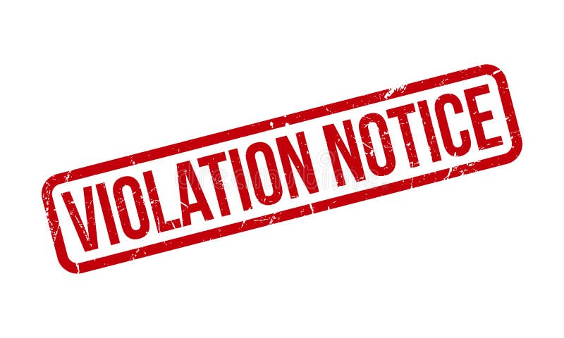 Violation Notice Rubber Stamp. Red Violation Notice Rubber Grunge Stamp ...