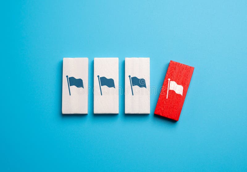 Violation of One of the Red Flags. Relationship Problems Stock Photo ...