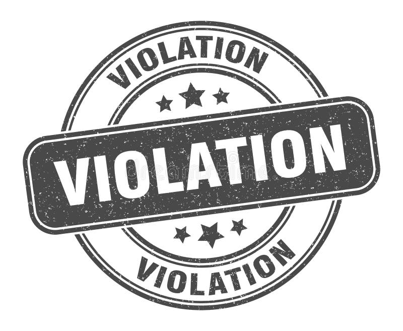 Violation Stamp. Violation Label. Round Grunge Sign Stock Vector ...