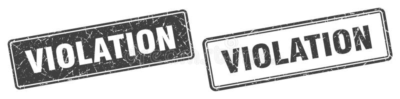Violation Stamp Set. Violation Square Grunge Sign Stock Vector ...