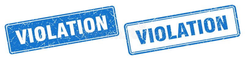 Violation Stamp Set. Violation Square Grunge Sign Stock Vector ...