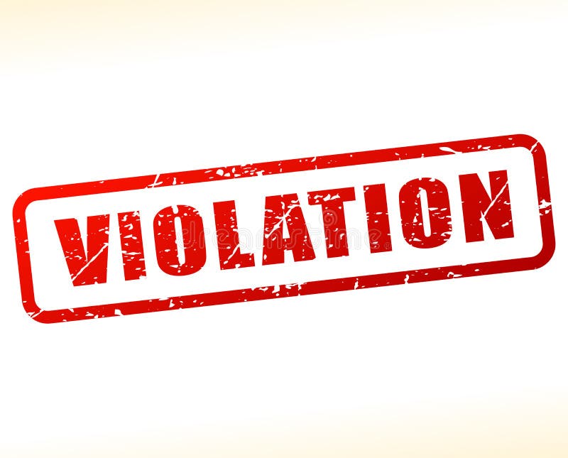 Violation Text Buffered on White Background Stock Vector - Illustration ...