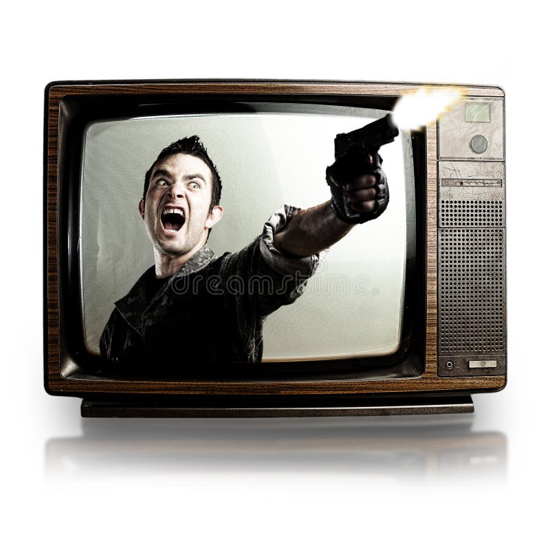 Angry TV-man stock image. Image of entertainment, rage - 26336549