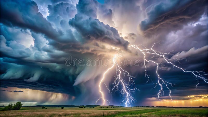 A Violent Cyclone with Heavy Rainfall and Frequent Lightning AI-Created ...