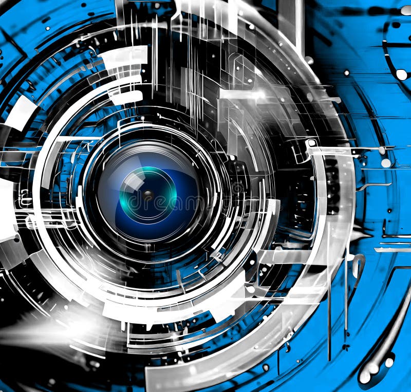 Abstract Surveillance Interface Stock Illustration - Illustration of ...