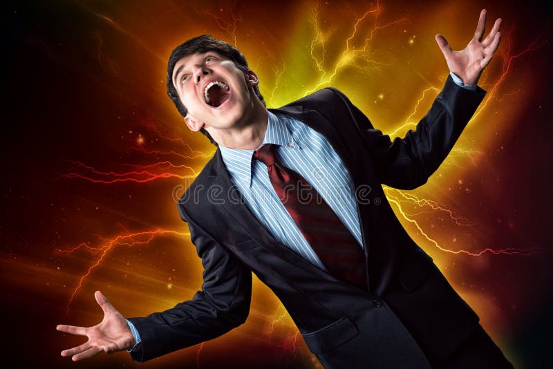 Violent man stock image. Image of face, aggressive, alone - 35012279