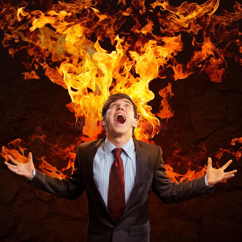 Violent man stock image. Image of head, alone, expression - 35012285