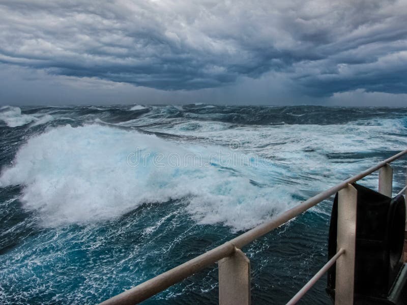 Violent storm in the ocean stock image. Image of gray - 201331113