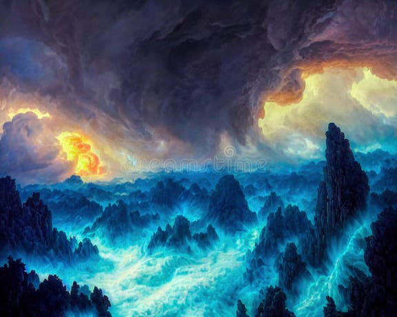 A Violent Storm. the Shape of Things To Come. Stock Illustration ...