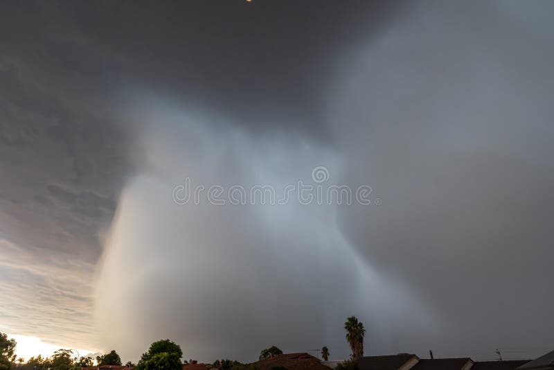 A Violent Summer Thunderstorm Accompanied by Heavy Rain, Gale Force ...