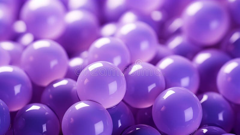 Violet Abstract Background with Spheres or Balls Composition Plastic ...