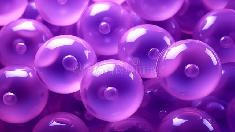 Violet Abstract Background with Spheres or Balls Composition Plastic ...