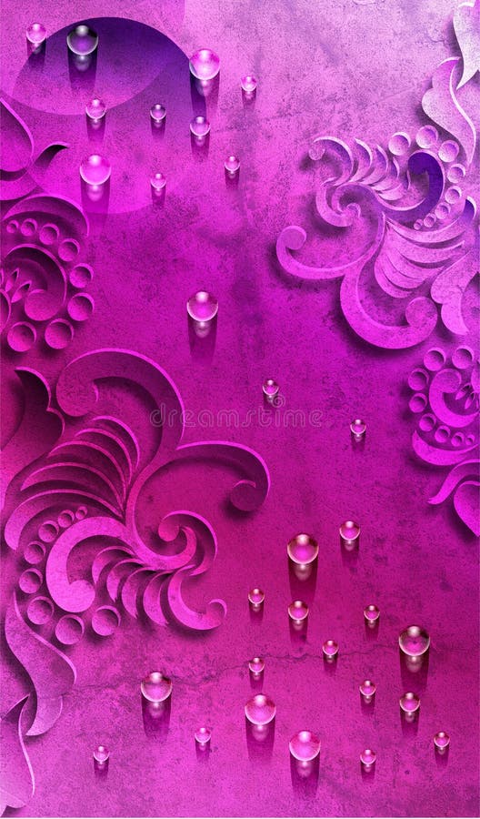 Violet Abstract Background with Water Drop Stock Vector - Illustration ...