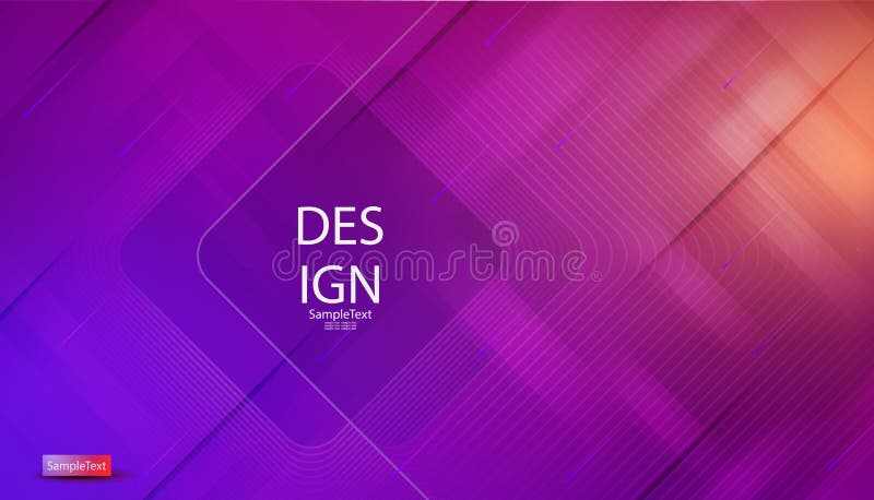 Violet Abstract Design with a Square Frame Drawn from a Variety of Thin ...