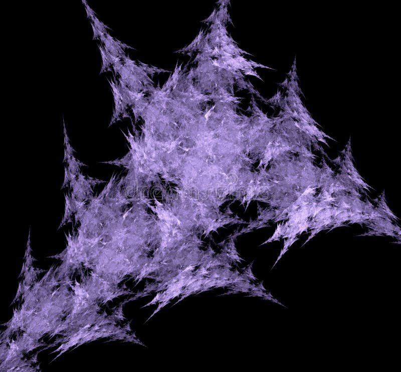 Violet Abstract Fractal Pattern On Black Background Fantasy Fractal