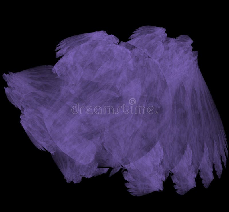 Violet Abstract Fractal Pattern On Black Background Fantasy Fractal