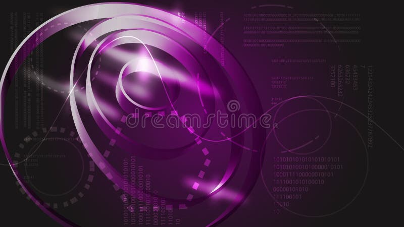 Violet Abstract Modern Energy Technology Digital HUD Display Elements ...