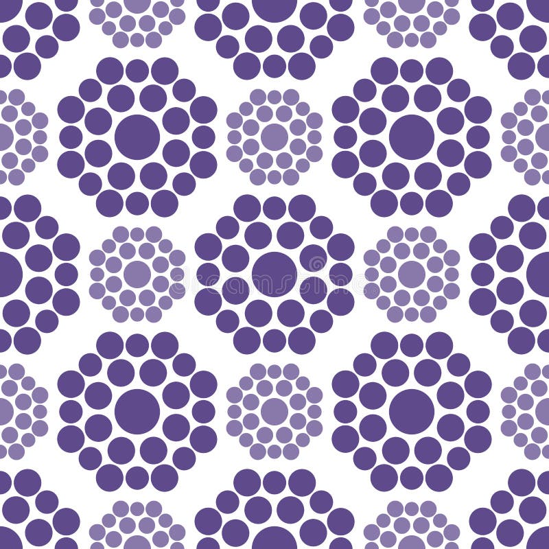 Violet Abstract Seamless Pattern with Circle Stock Vector ...