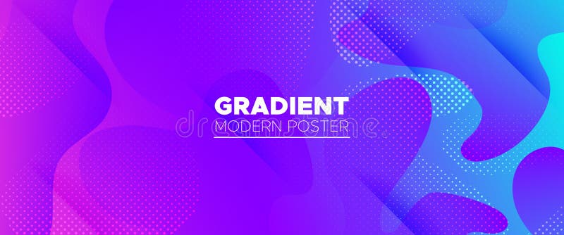 Violet Abstract Shapes. Gradient Background Stock Vector - Illustration ...