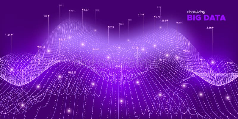 Violet Analysis Concept. Background Statistic Stock Vector ...