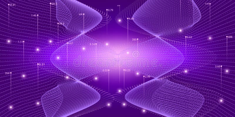 Violet Analysis Vector. System Visualization Stock Vector ...