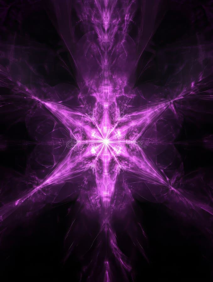 Violet Background Features Glossy Explosion Star Intricate Lines ...