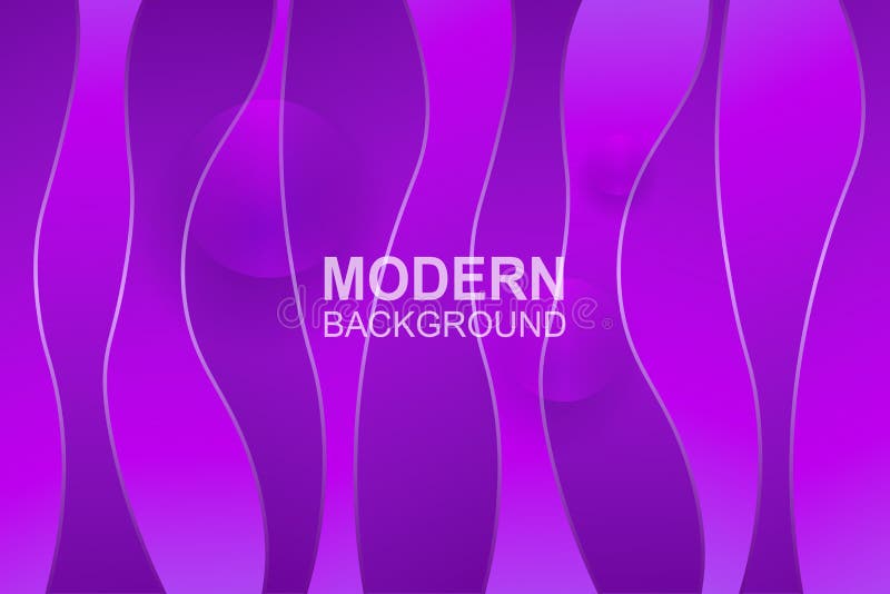 Violet Background Flowing Wavy Vertical Shapes with Gradient, Abstract ...