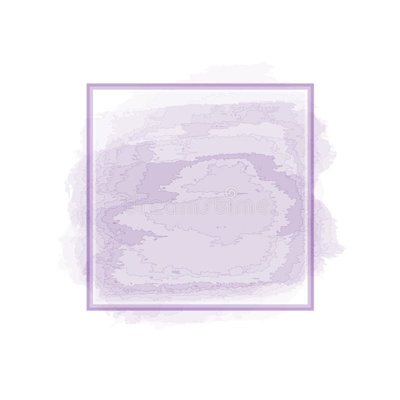 Violet Background, Square Frame on a Watercolor Background. Abstract ...