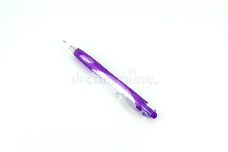 Violet ball-point pen stock image. Image of office, supplies - 19849815