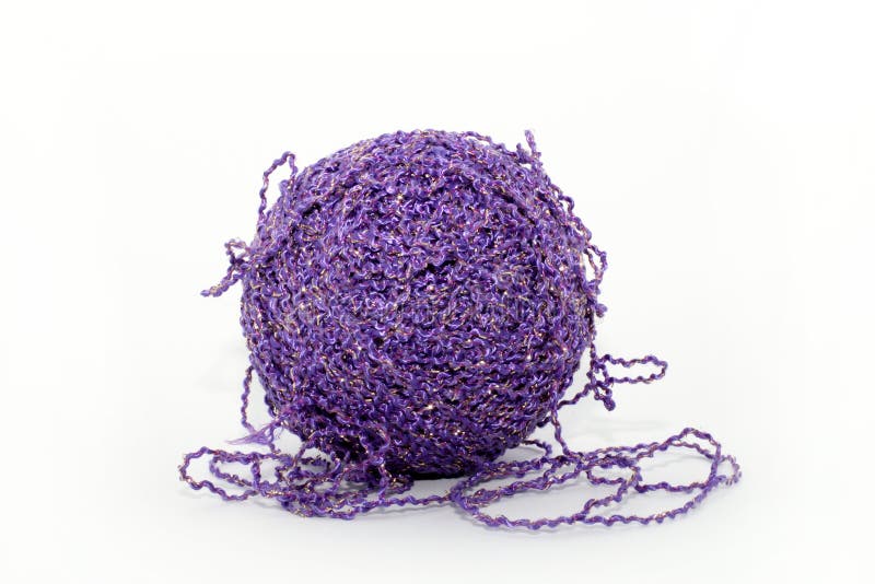 Violet ball of threads stock image. Image of colored - 12063951