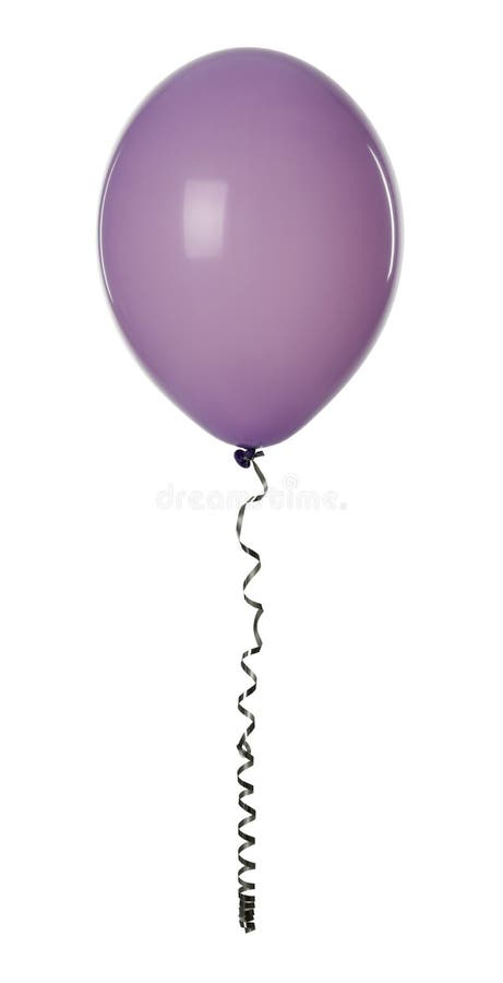 Inflatable Violet Beach Balls with Feathers Inside on White Background ...