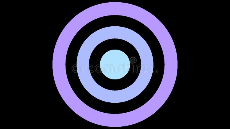 Violet and Blue Colored Target Icon on Black Background. Stock ...