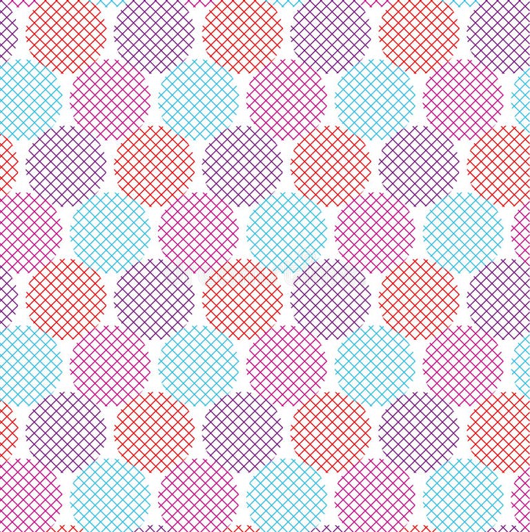 Violet and Blue Geometry Round Seamless Pattern Stock Vector ...