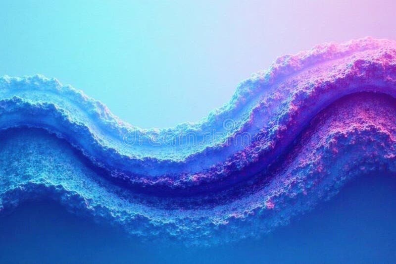 Violet Blue Gradient Wave, Abstract Noise Texture on Pale Turquoise ...