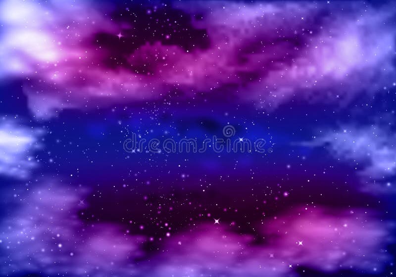 Violet blue night sky stock vector. Illustration of nebula - 60728172