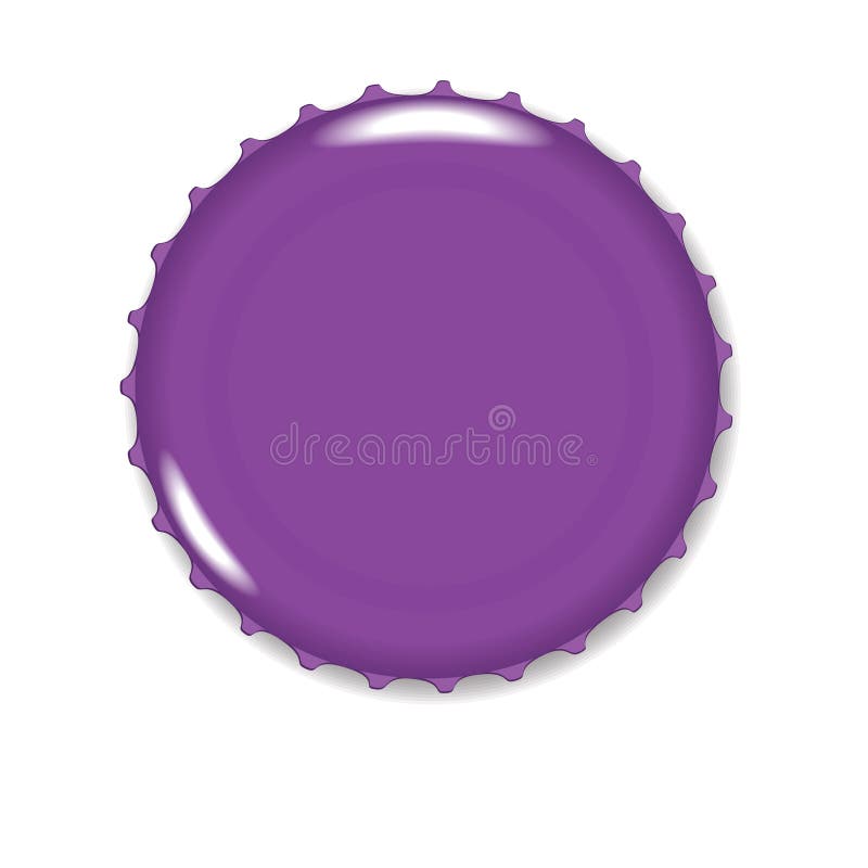 Violet bottle cap stock vector. Illustration of juice - 112601249