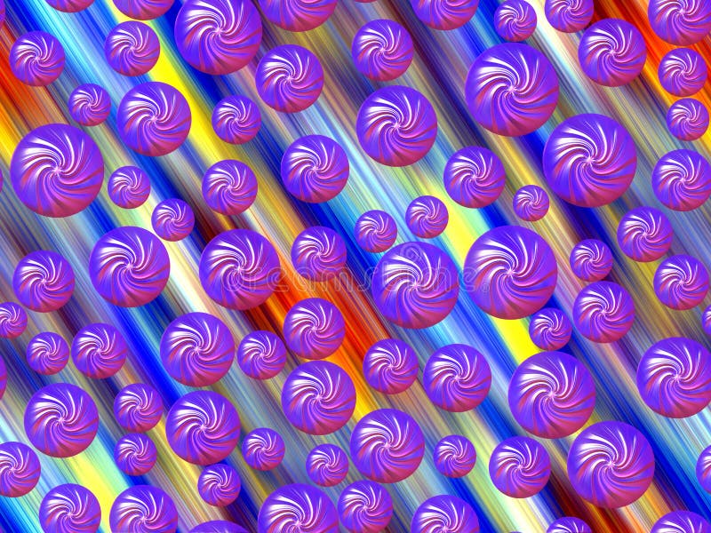 Violet Bubbles with Shapes on Colorful Background Stock Photo - Image ...