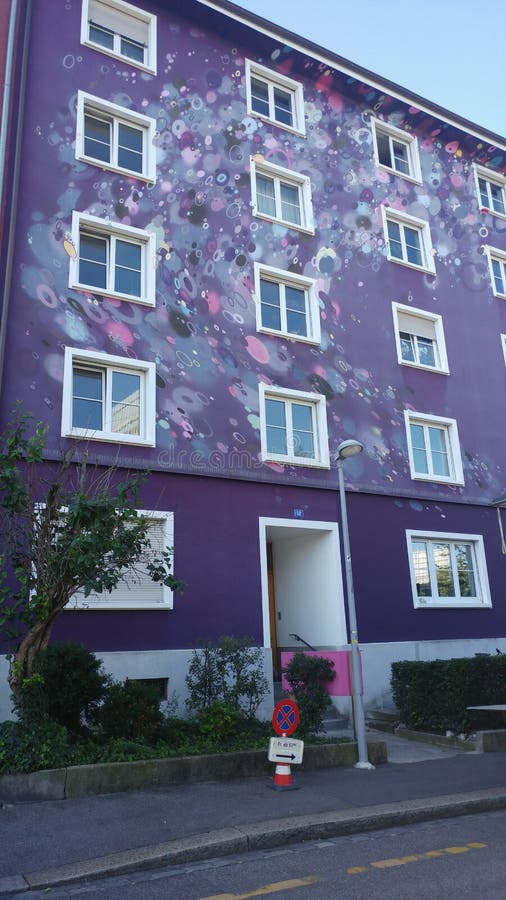 Violet building editorial photography. Image of violet - 99712512