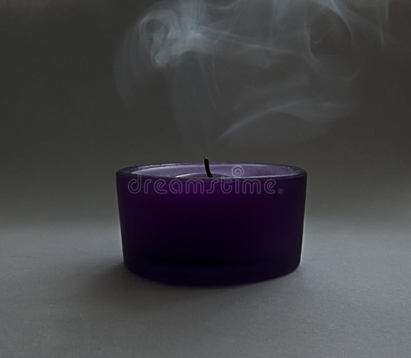 Violet candle stock image. Image of coal, smoke, fire - 50170713
