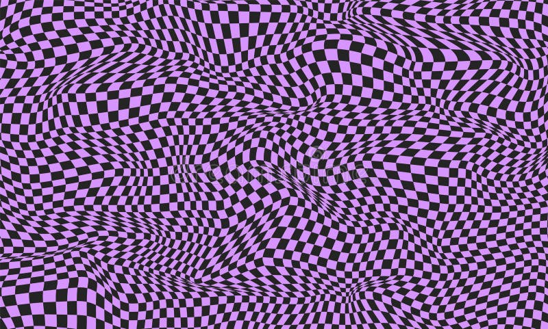 Violet Checkered Wavy Pattern. Abstract Design for Banner Stock Vector ...