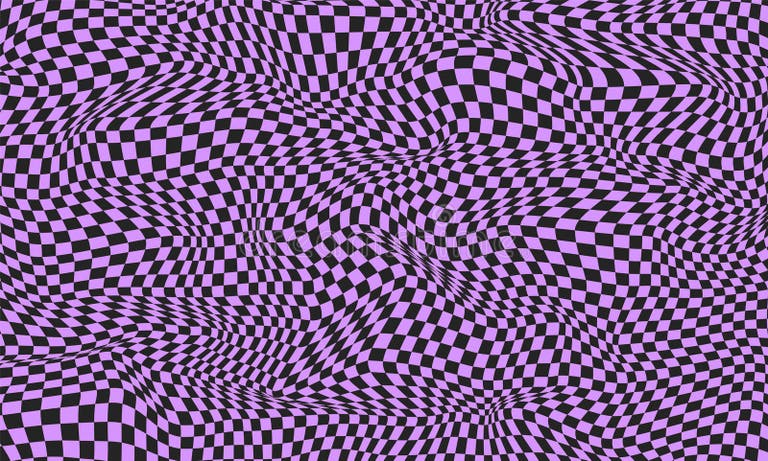 Violet Checkered Wavy Pattern. Abstract Design for Banner Stock Vector ...