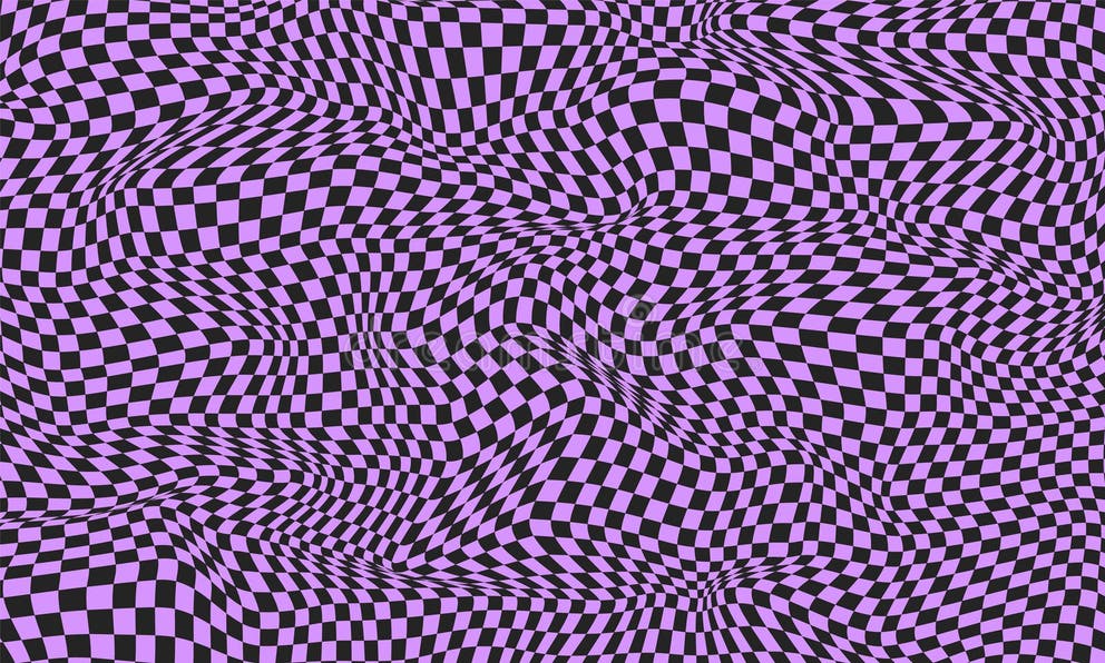 Violet Checkered Wavy Pattern. Abstract Design for Banner Stock Vector ...