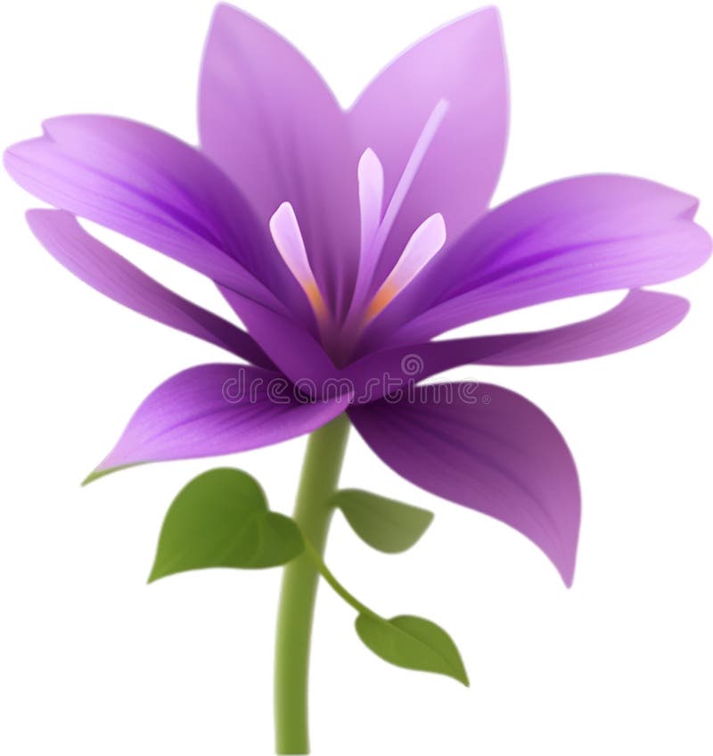 Violet Clipart. a Cute Violet Flower Icon. AI-Generated. Stock Photo ...