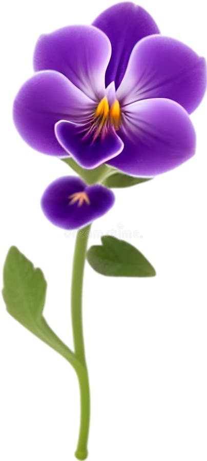 Violet Clipart. a Cute Violet Flower Icon. AI-Generated. Stock Photo ...