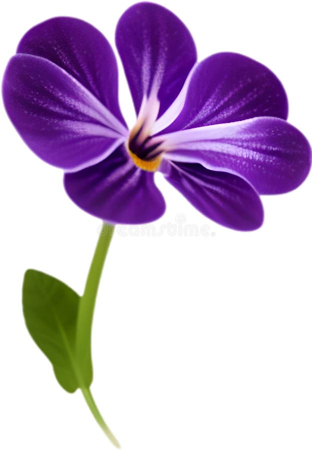 Violet Clipart. a Cute Violet Flower Icon. AI-Generated. Stock Photo ...